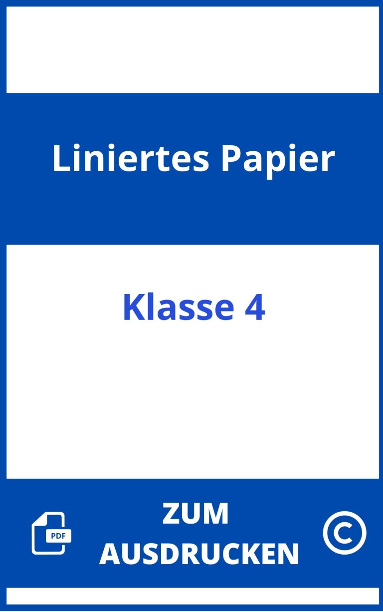 Liniertes Blatt 4. Klasse Zum Ausdrucken