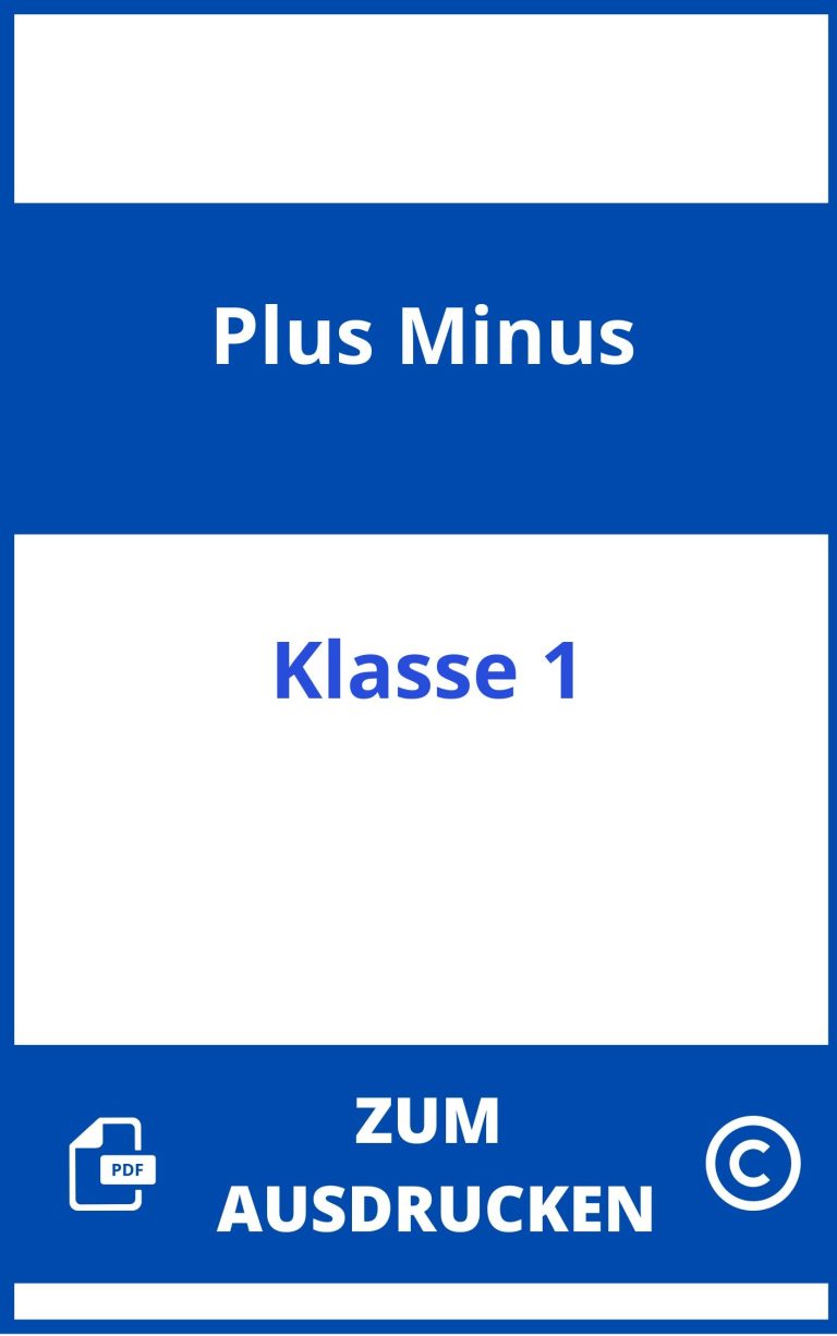 Plus Und Minus Aufgaben 4 Klasse Zum Ausdrucken