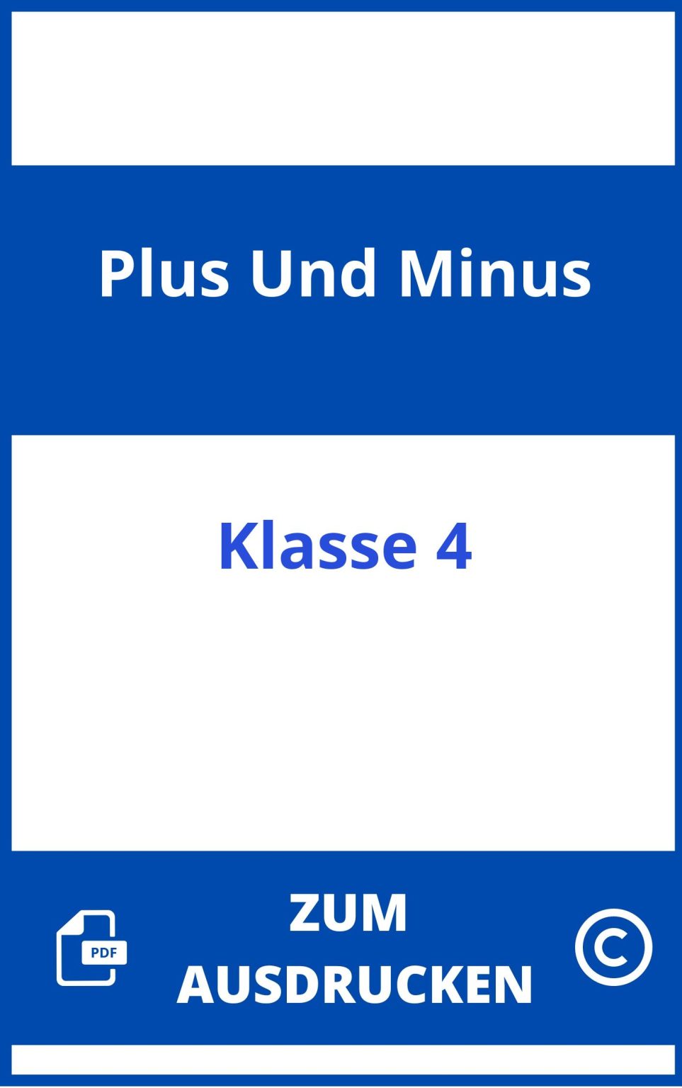 Plus Minus Aufgaben 1 Klasse Zum Ausdrucken